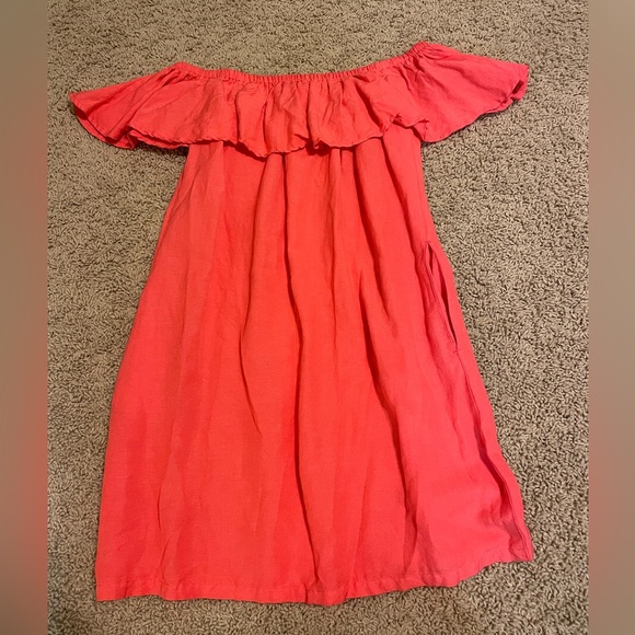 Tommy Bahama | Dresses | Tommy Bahama Off The Shoulder Coral Sun Dress ...